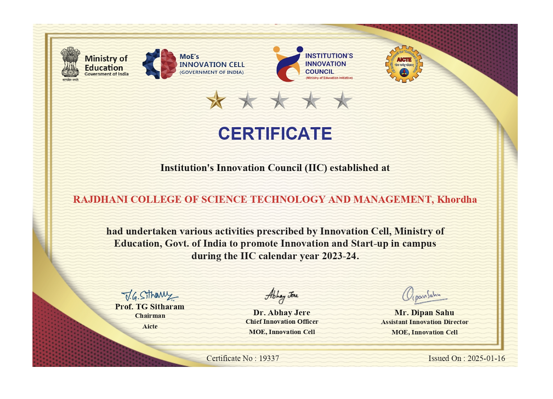 Rajdhani College Of Science,Technology And Management, Bhubaneswar
